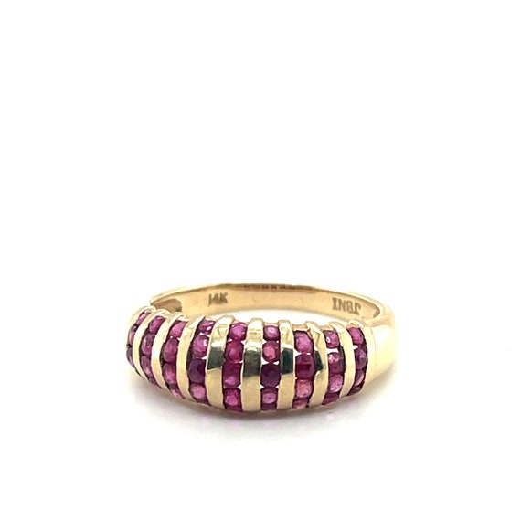 14K Yellow Gold Ruby Ring - Gem
