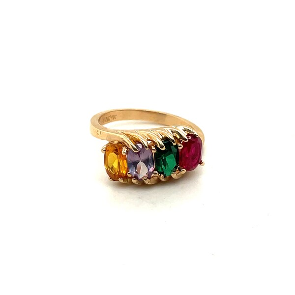 Multi Gem Ring - Etsy