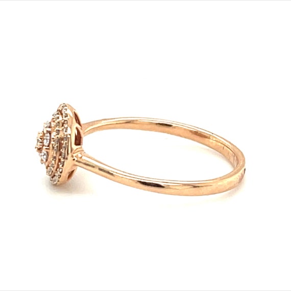 14K Rose Gold Double Halo Diamond Ring - Gem