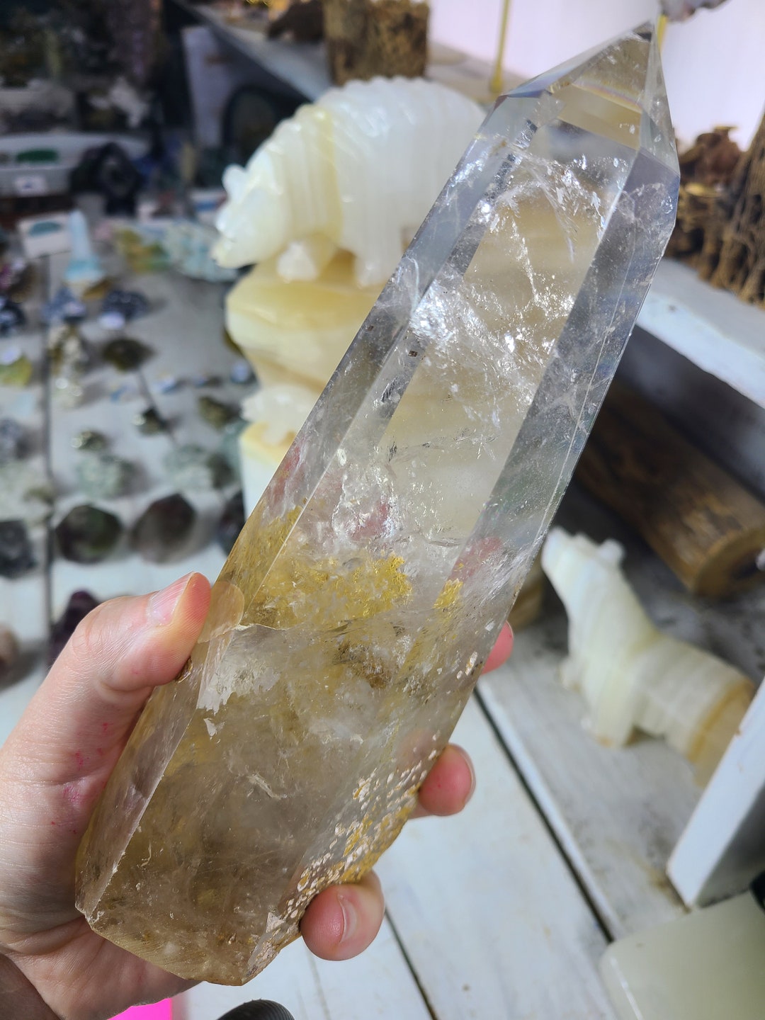 XL Quartz Point With Iron Inclusions, Iron Quartz Point, Tangering ...