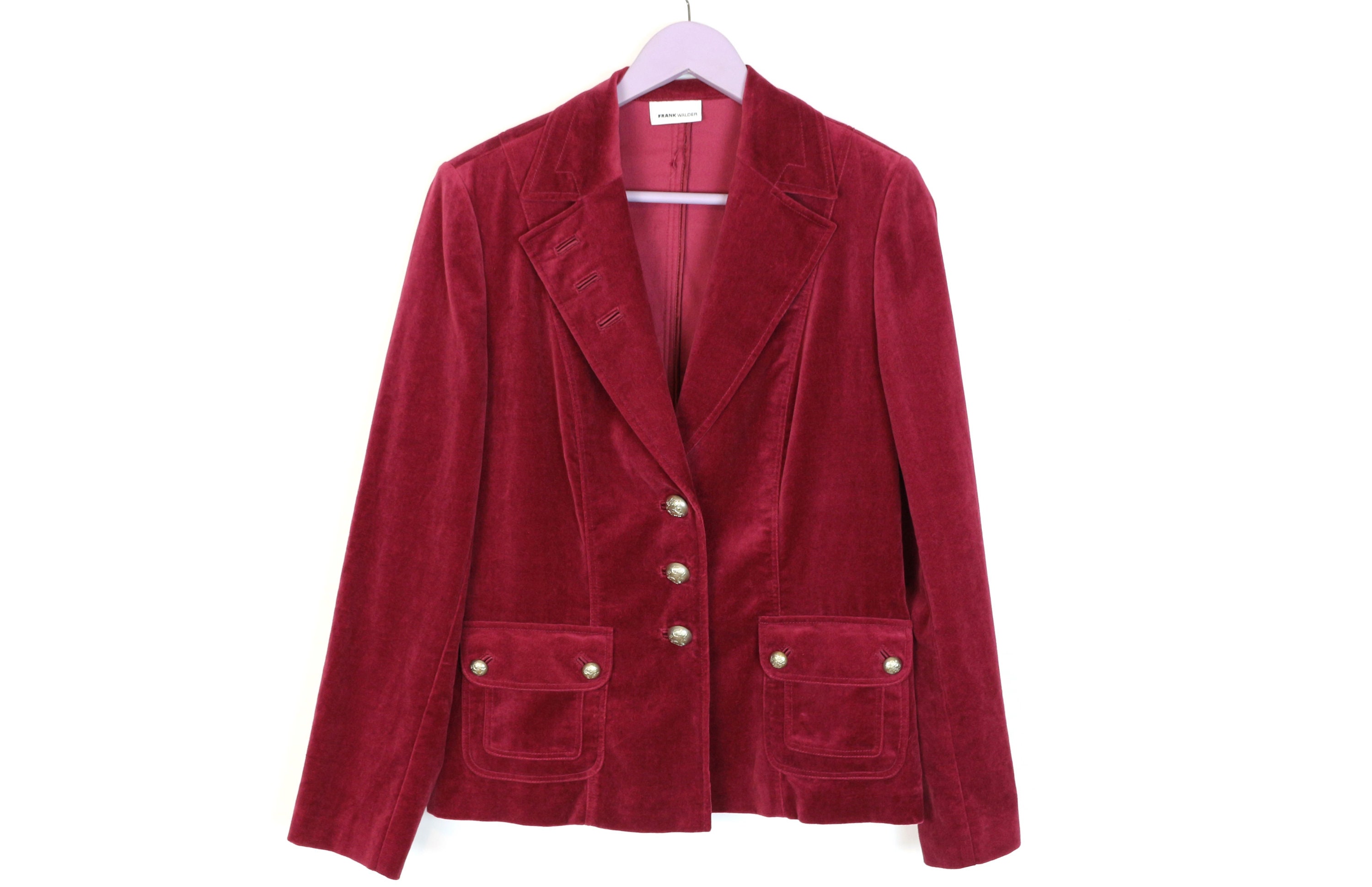 Maroon Velvet Jacket Red Velvet Blazer Women's Burgundy Red Jacket ...