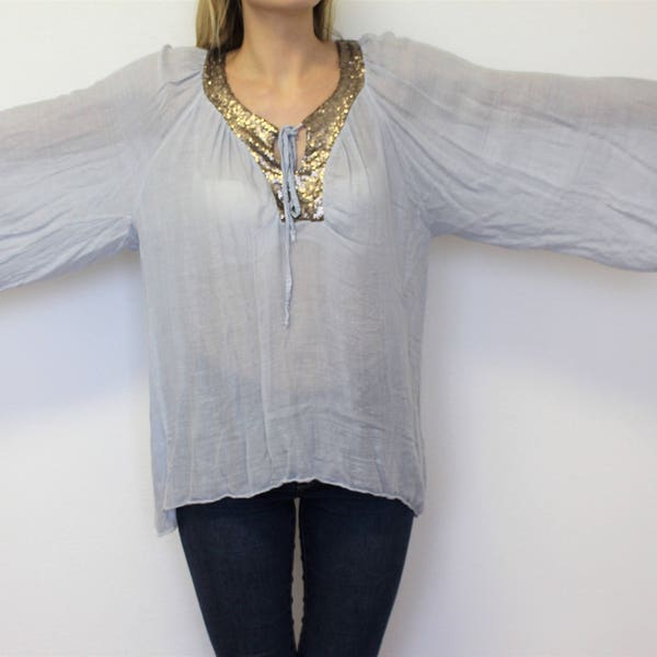 Light Grey Tunic - Etsy