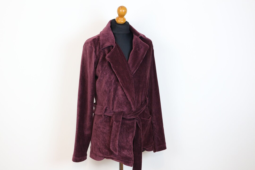 Purple Velvet Jacket Soft Plum Velvet Blazer Women's Maroon Jacket Boho ...