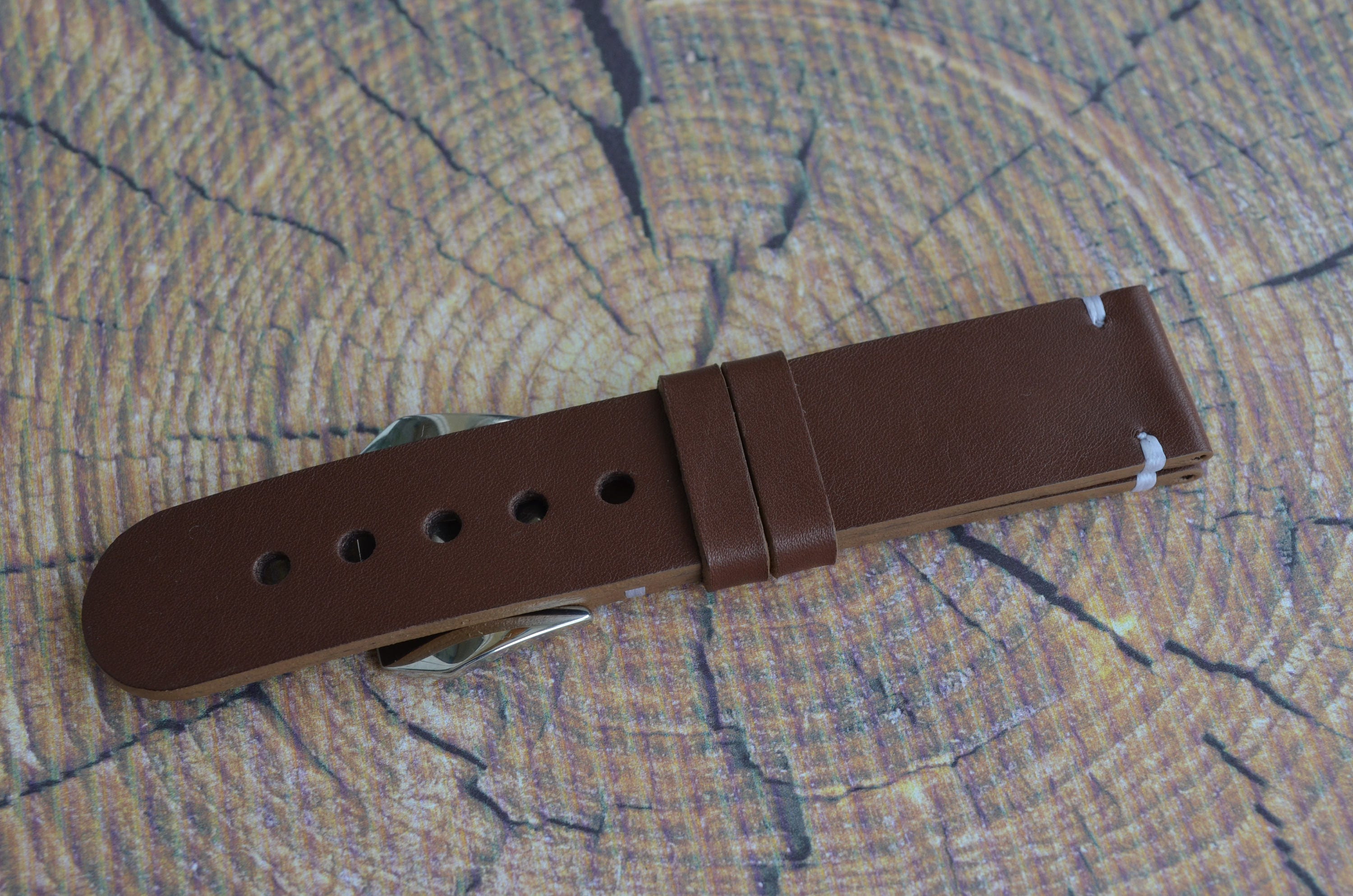 Leather Watch Strap Brown Wrist Watch Band Bracelet Handmade - Etsy