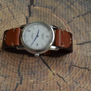 Leather Watch Strap Watch Strap Brown Wrist Watch Band Watch - Etsy