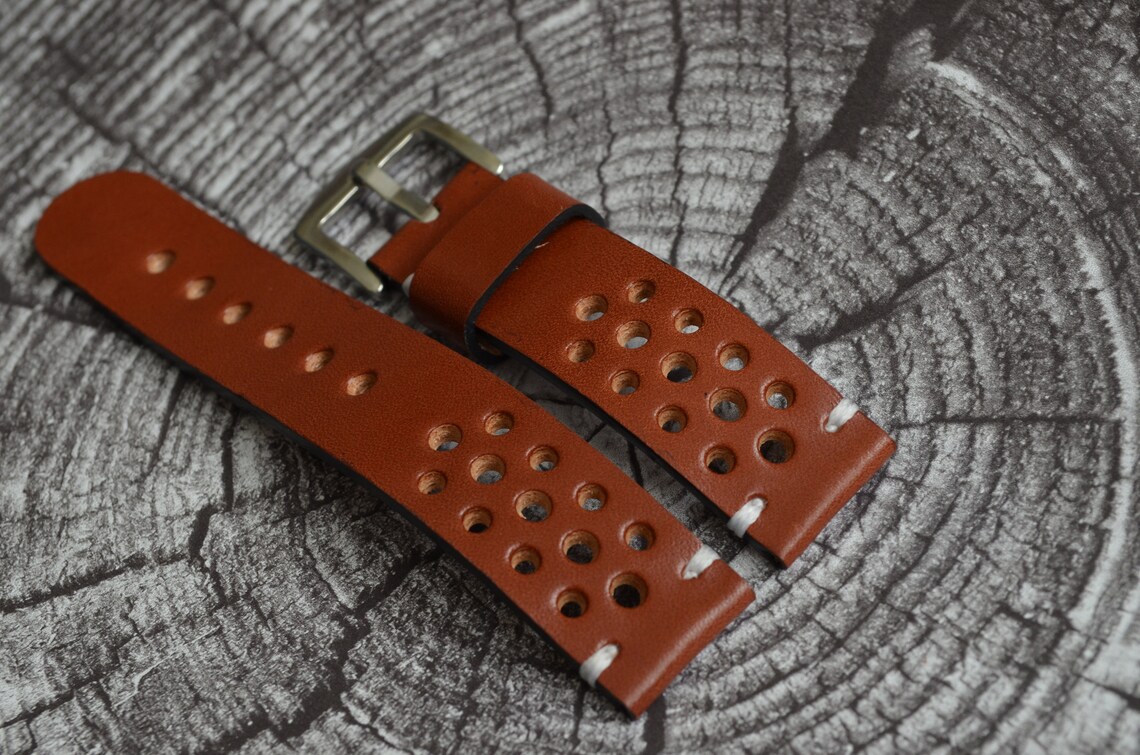 Leather Watch Strap Watch Strap Vintage Rally Sport Brown | Etsy