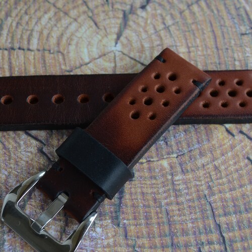 Leather Watch Strap Rally Sport Blue Wrist Watch Band Bracelet - Etsy