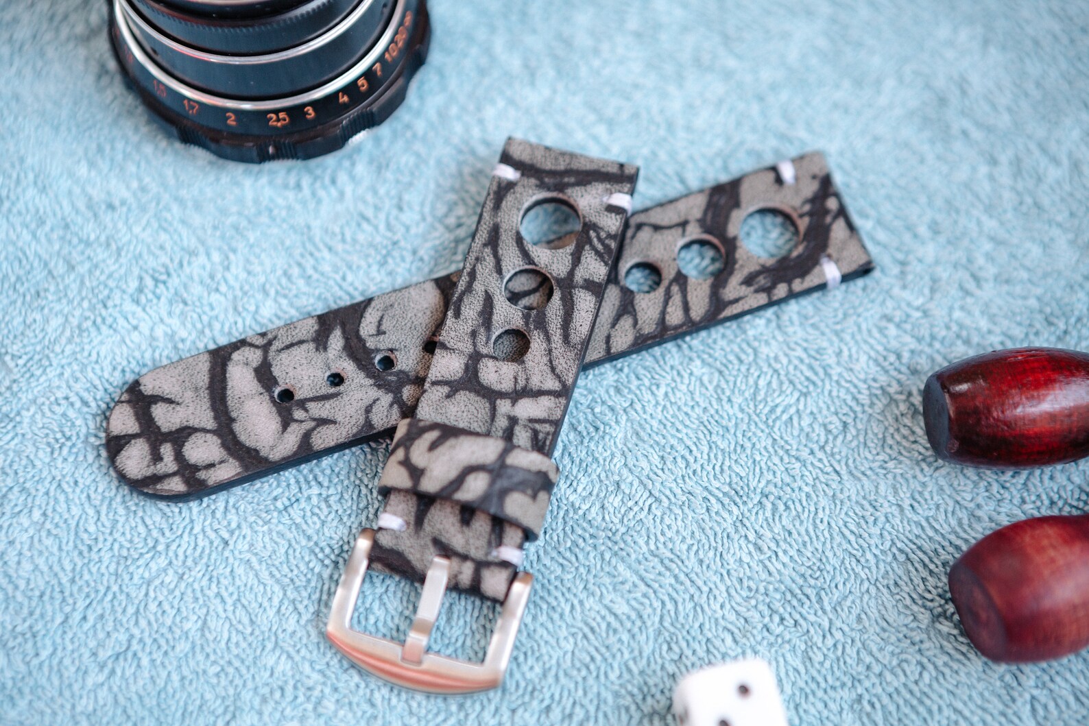 Vintage Leather Watch Strap Watch Rally Gray-black Wrist Watch - Etsy