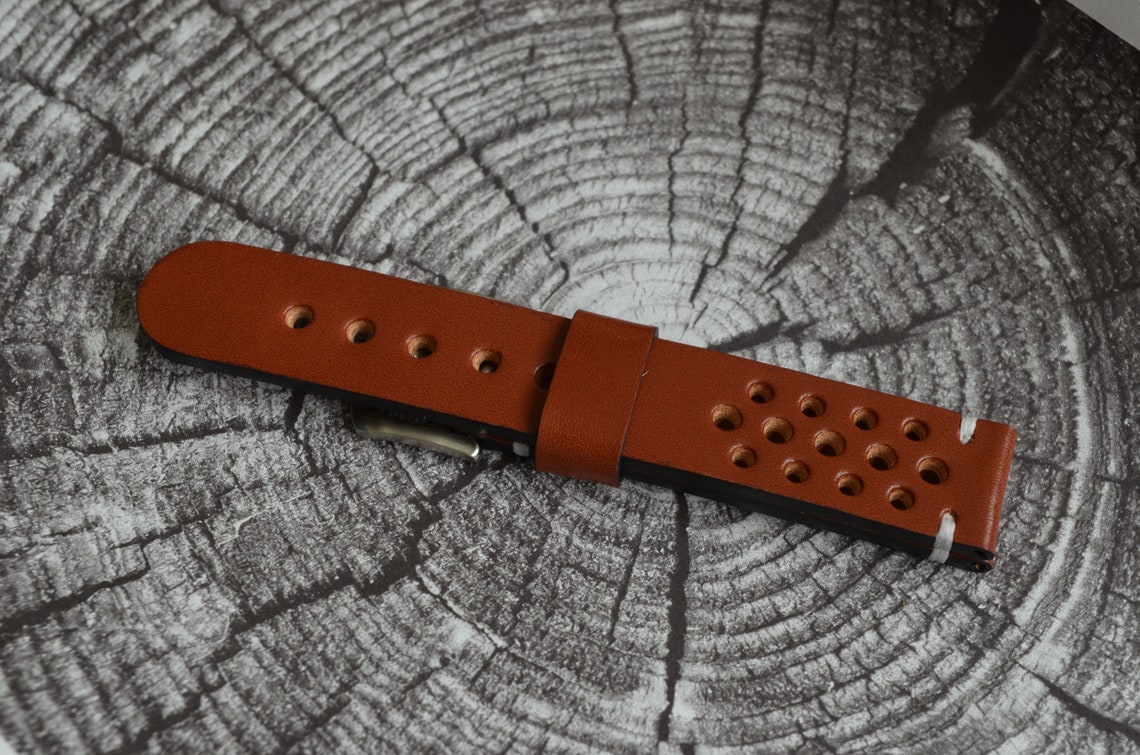 Leather Watch Strap Watch Strap Vintage Rally Sport Brown | Etsy