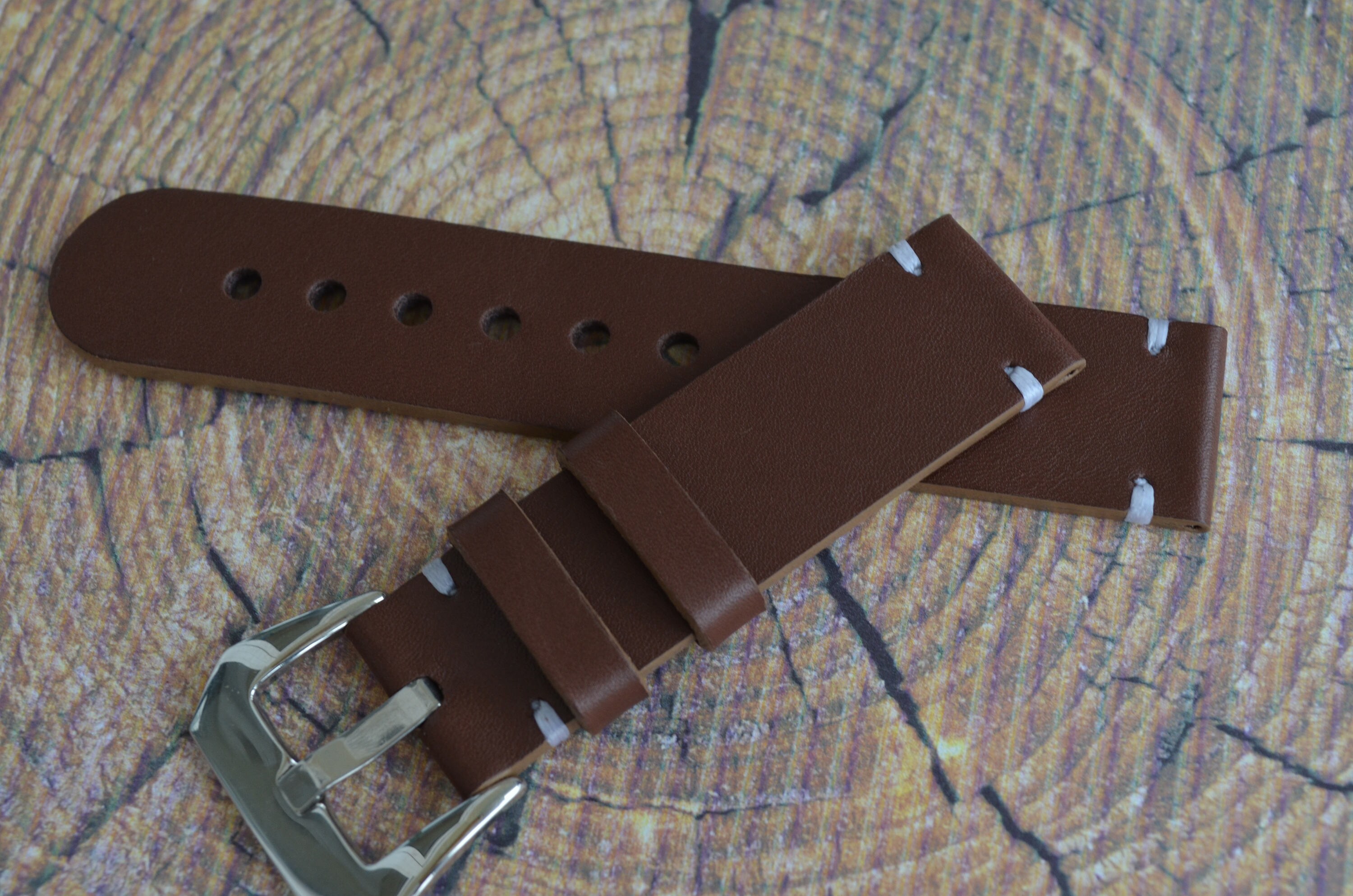 Leather Watch Strap Brown Wrist Watch Band Bracelet Handmade - Etsy