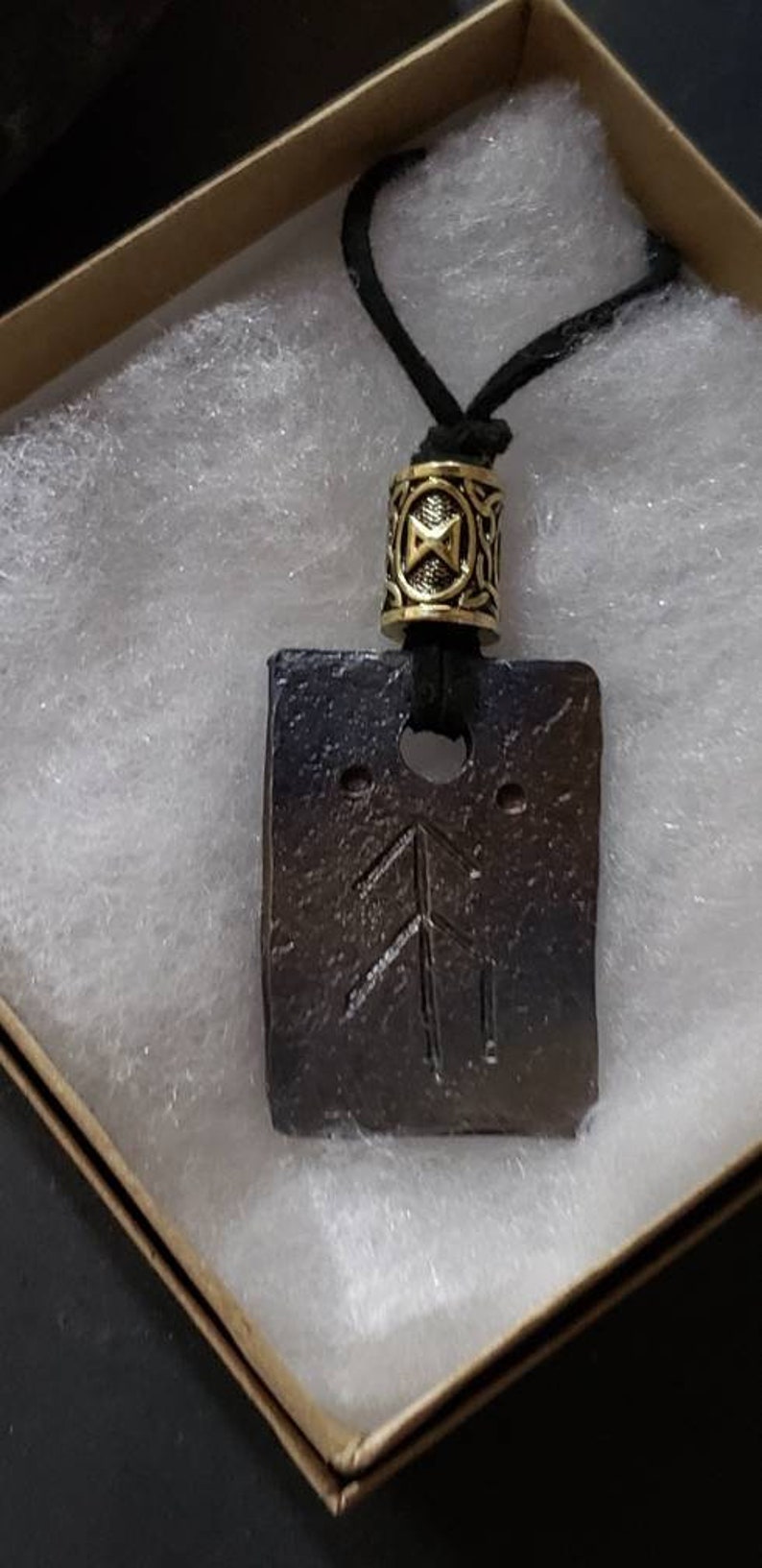 Hand Forged Viking Bind Rune Necklace/charms/amulet Luck | Etsy