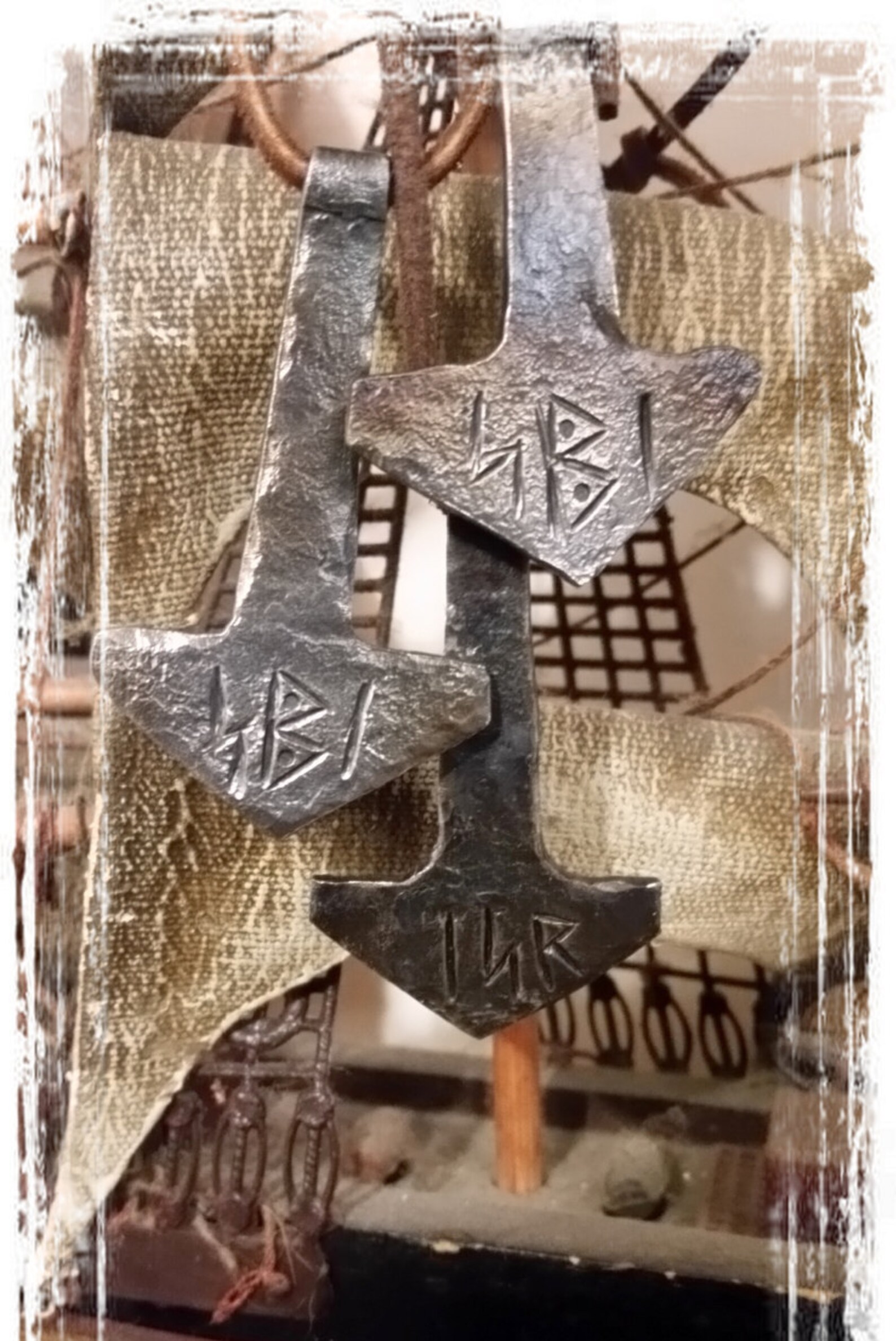 Hand Forged Thor's Hammer With Custom Rune or 2 Initals. - Etsy