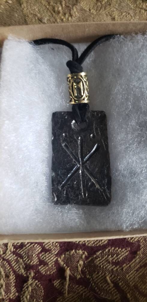 Hand Forged Viking Bind Rune Necklace/charms/amulet Luck | Etsy