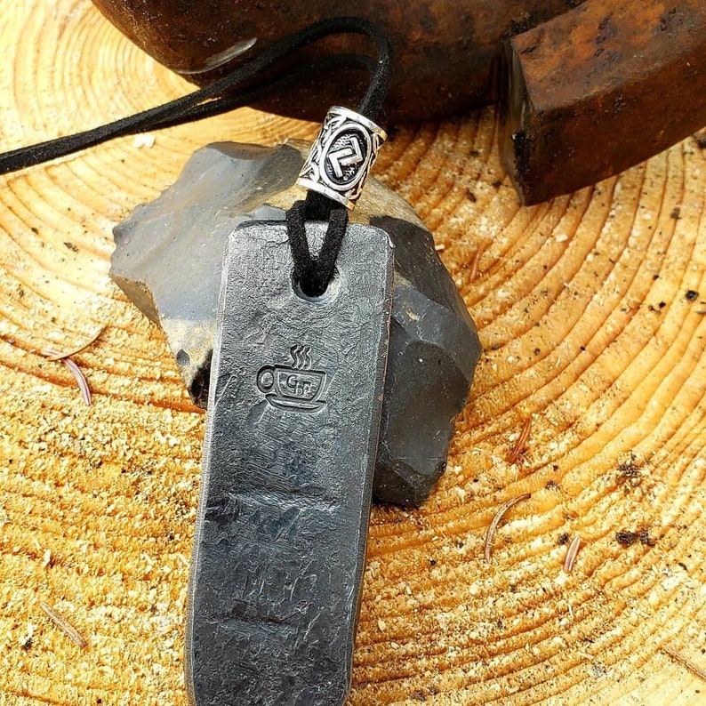 Forged Viking Rune Fire Striker Charm Necklace Keychain - Etsy