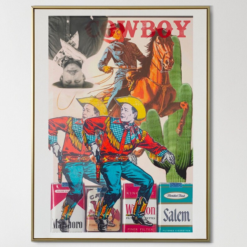 Cowboy Poster Western Decor Print - Etsy