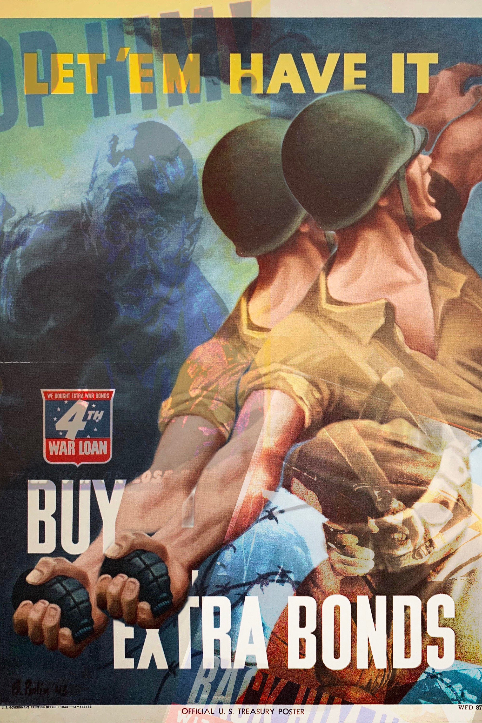 Vintage WWII Graphic Collage Poster - Etsy