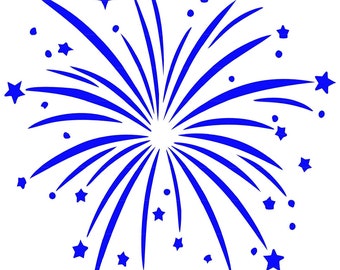 Fireworks decal | Etsy