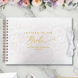 Letters to the Bride A4 Scrapbook Album - Real Foil - Ribbon Tie ...