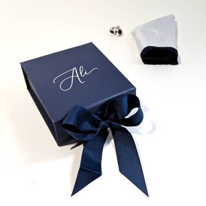 Personalised Navy Gift Box - Small - Etsy UK