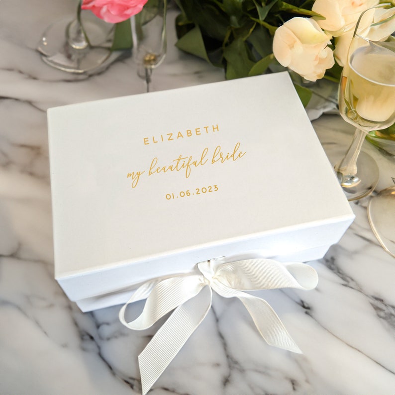 My Beautiful Bride Gift Box Personalised: A5 Wedding Hamper With Real ...
