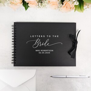 Letters to the Bride A4 Scrapbook Album - Black Edition With Ribbon ...