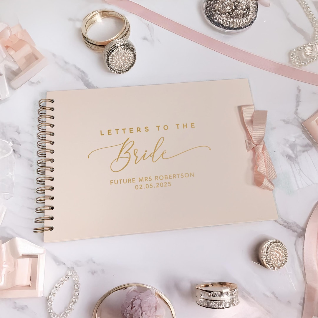 Letters to the Bride A4 Scrapbook Album - Pink Edition - Personalised ...