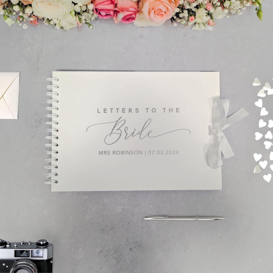 Letters to the Bride A4 Scrapbook Album - Real Foil - Ribbon Tie ...