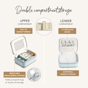 Personalised Jewellery Box | Travel Case | Pale Blue - Etsy UK