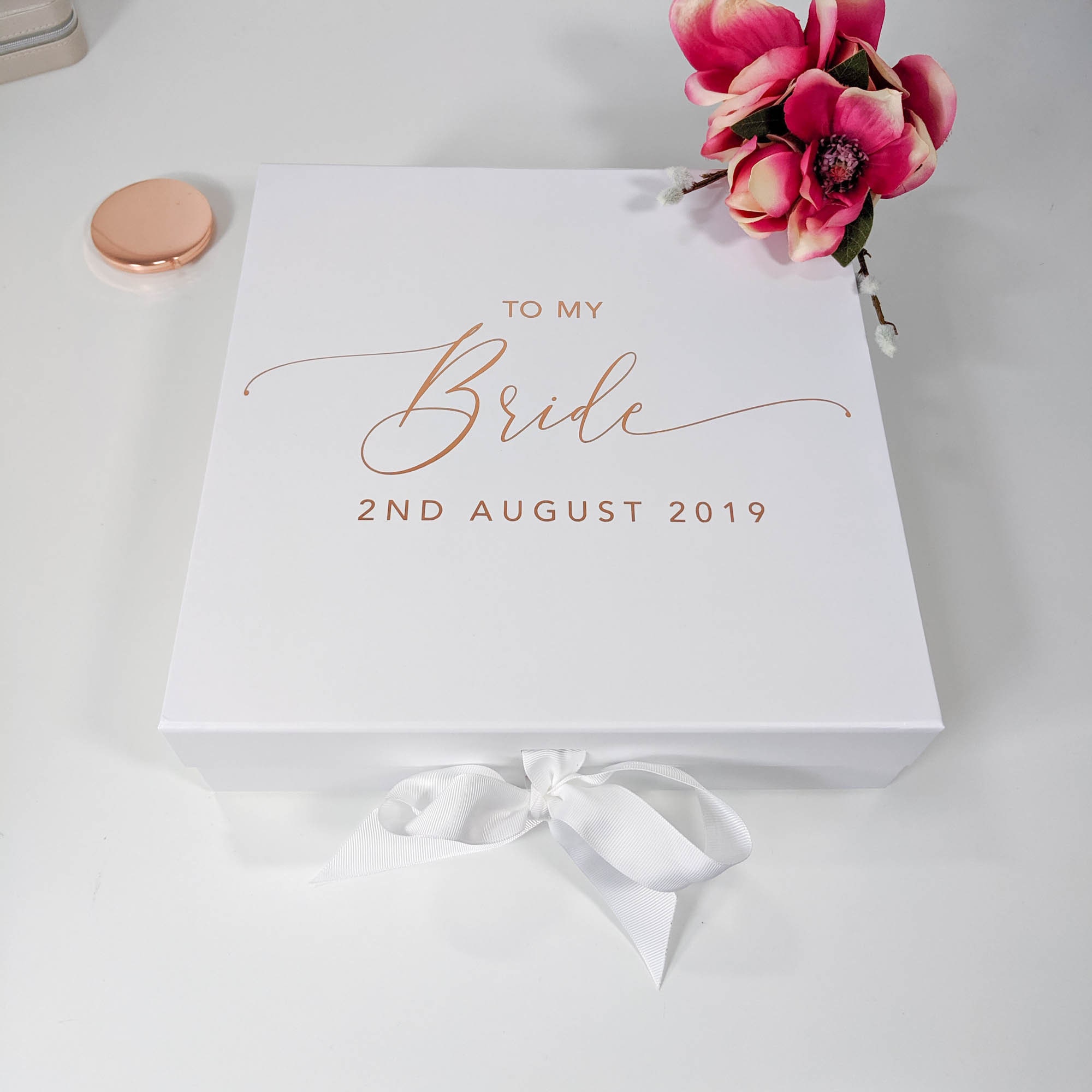 Personalised To My Bride Gift Box Wedding Day White & Gold | Etsy