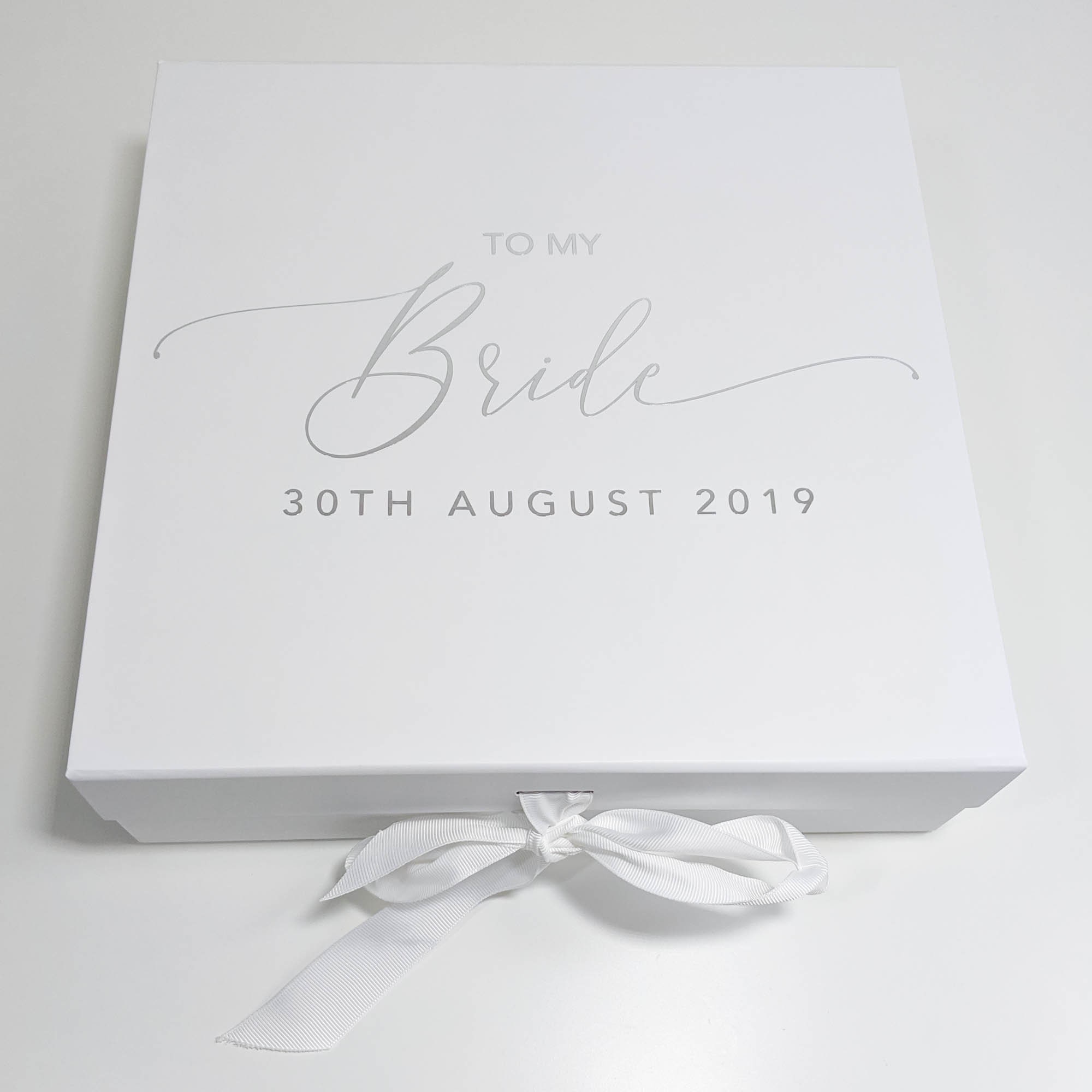 Personalised To My Bride Gift Box Wedding Day White & Gold | Etsy