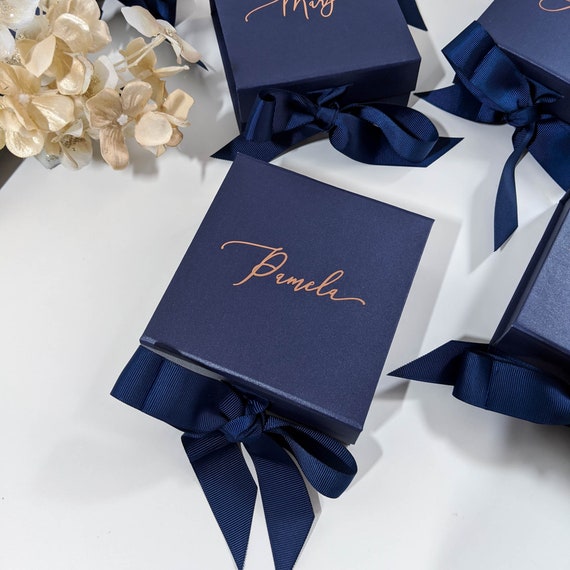 Personalised Navy Gift Box Small - Etsy UK