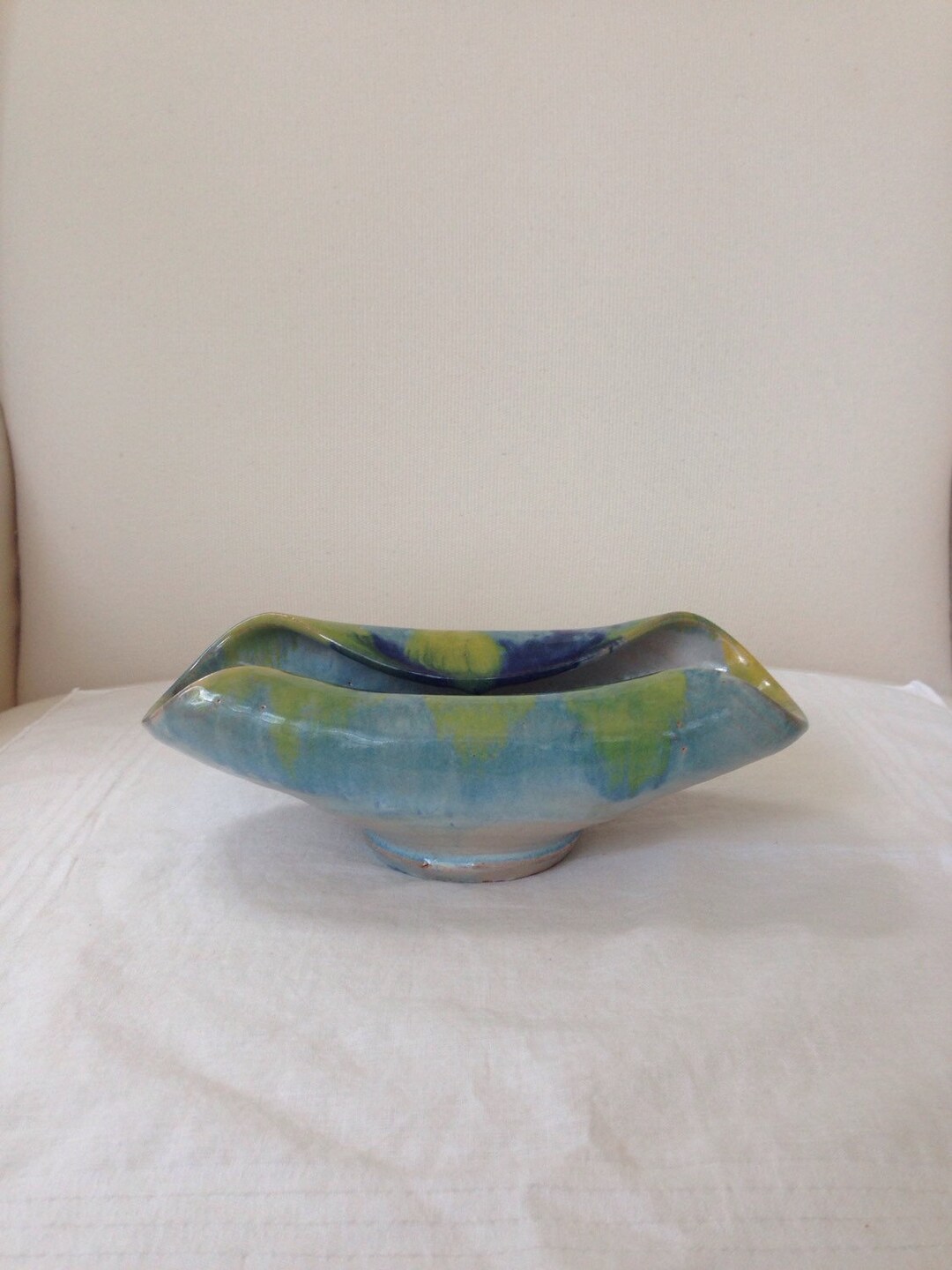 Cole Pottery Low Bowl With Folded Rim Made for Williamsburg Pottery ...