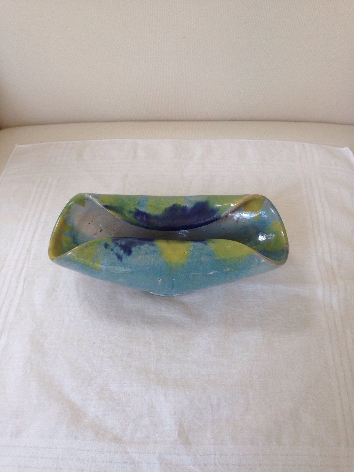 Cole Pottery Low Bowl With Folded Rim Made for Williamsburg Pottery ...