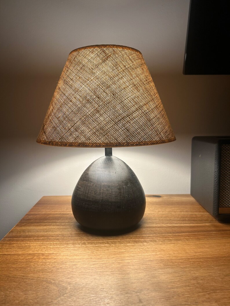 Rustic Bog Oak Table Lamp | Wooden Table Lamp | Rustic Charm | Wooden ...