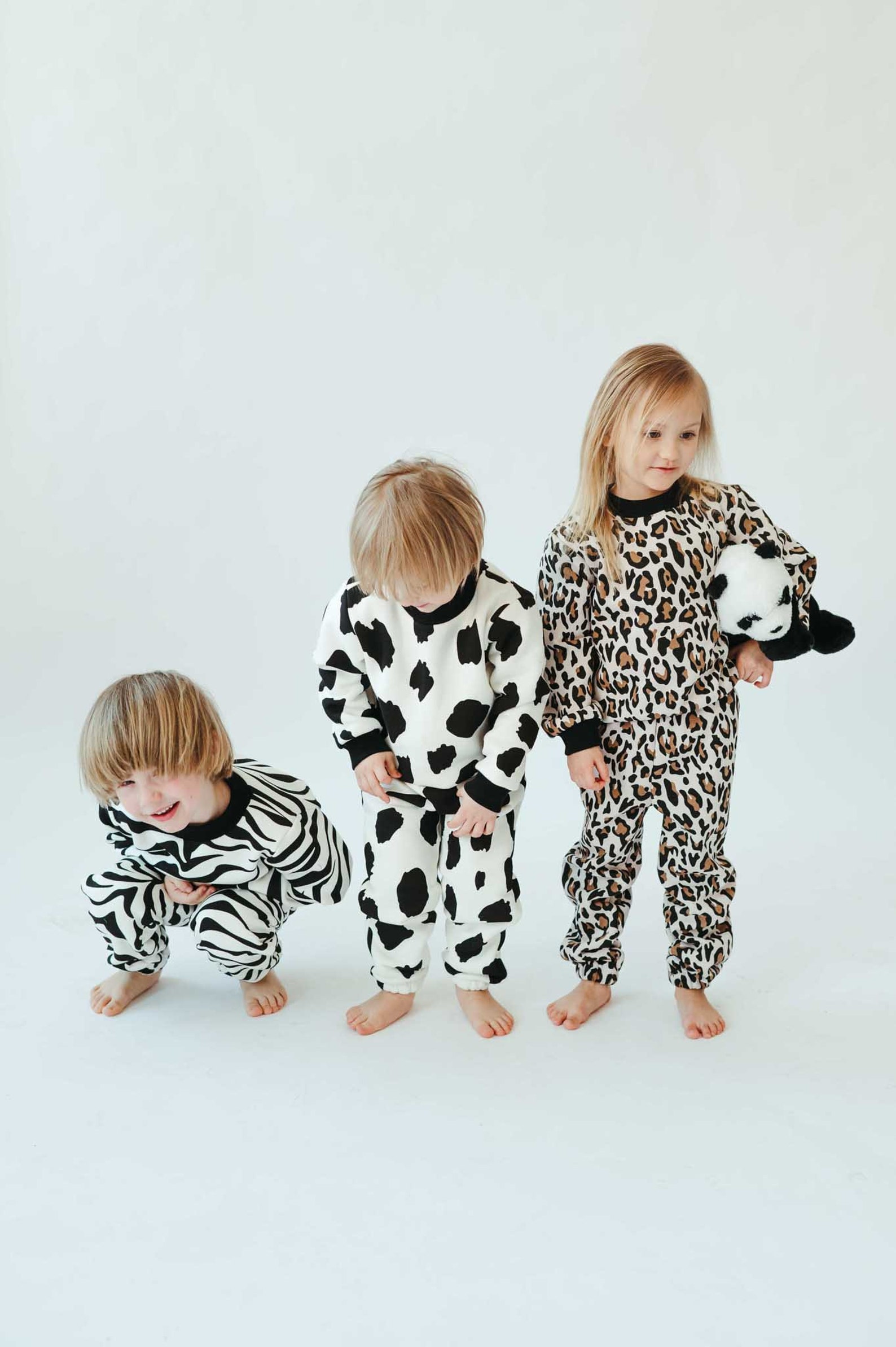 Leopard Print Kids Trousers: Unisex Cotton Joggers - Etsy