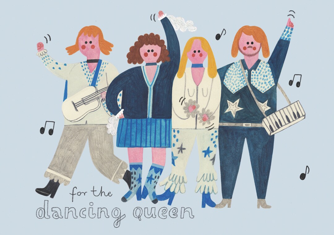 INSTANT DOWNLOAD: Printable ABBA Card + Digital Card, Foldable to A6 - Etsy