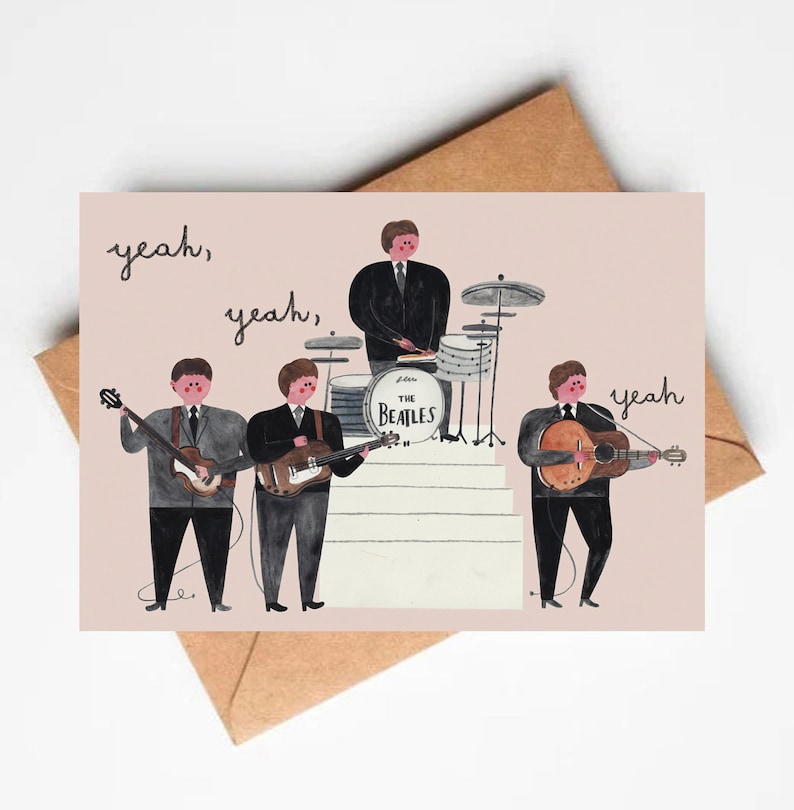 THE BEATLES Card Birthday Celebration Greeting Card - Etsy