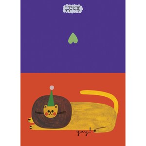 YEY LION Card Birthday Celebration Greeting Card Cute Pop Culture Music ...