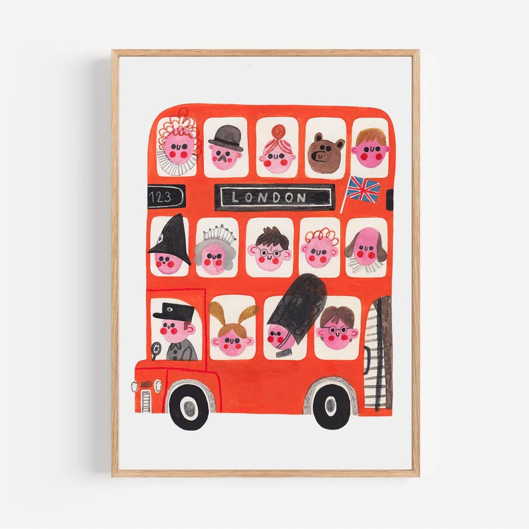 LONDON BUS Print - Etsy