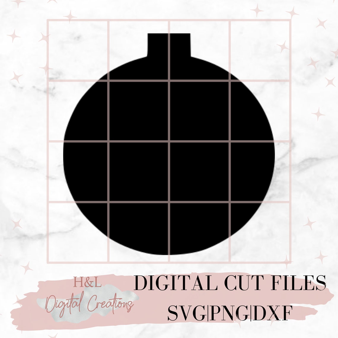 Floating Disc Ornament Template Svg Clear Ornament Svg - Etsy