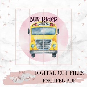 Bus Rider Png School Bus Png School Png Back to School - Etsy