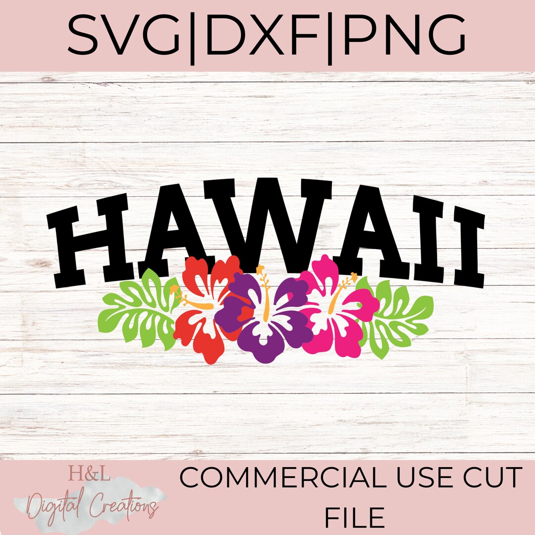 Hawaii Svg, Hibiscus Svg, Hawaiian Svg, Vacation Svg, Svg, Png, Dxf - Etsy