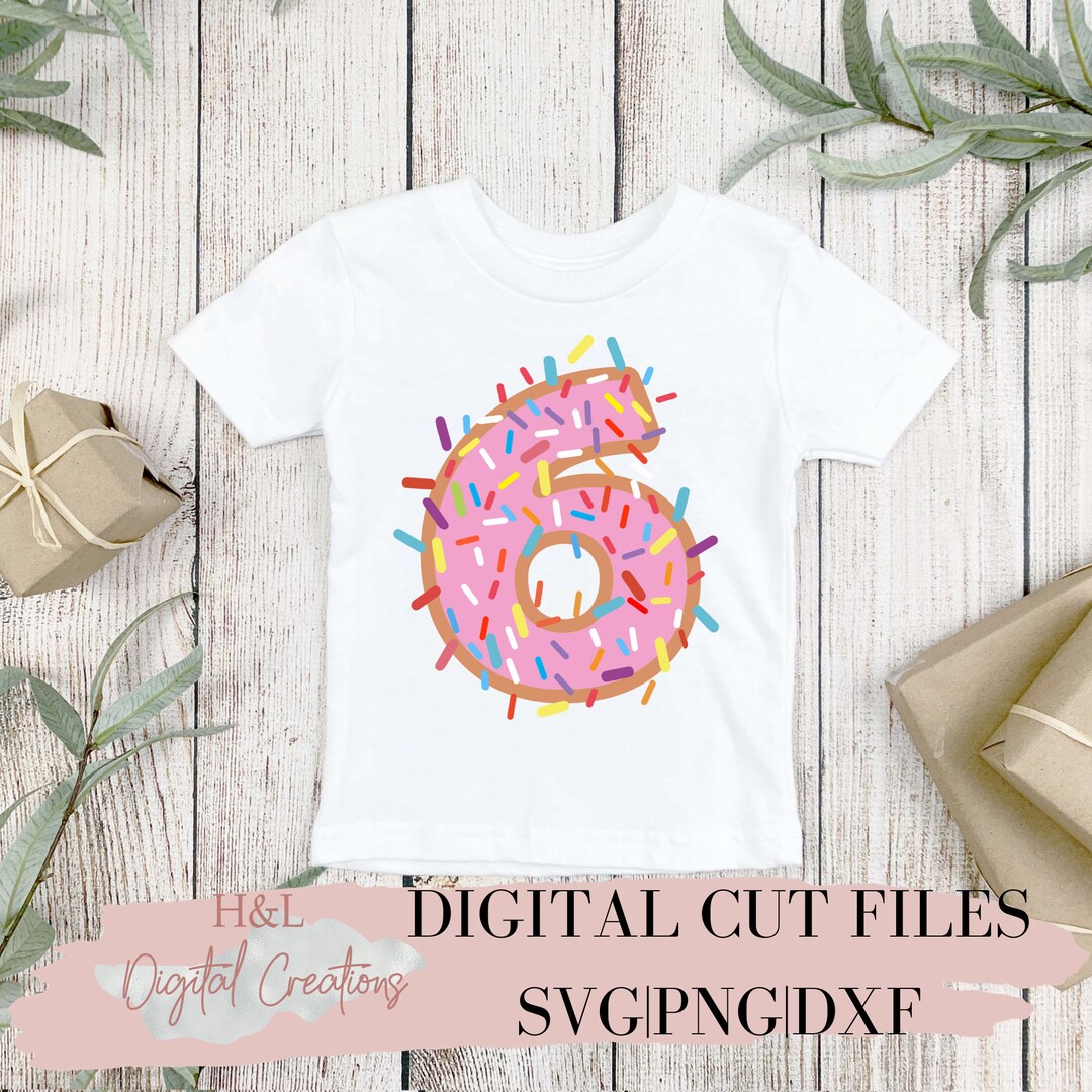 Buy 6th Birthday Svg, Sixth Birthday Svg, Donut, Sprinkles, Donut ...