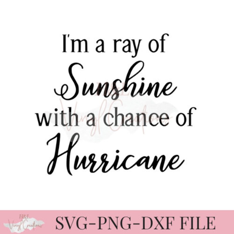 I'm a Ray of Sunshine With a Chance of Hurricane | Etsy