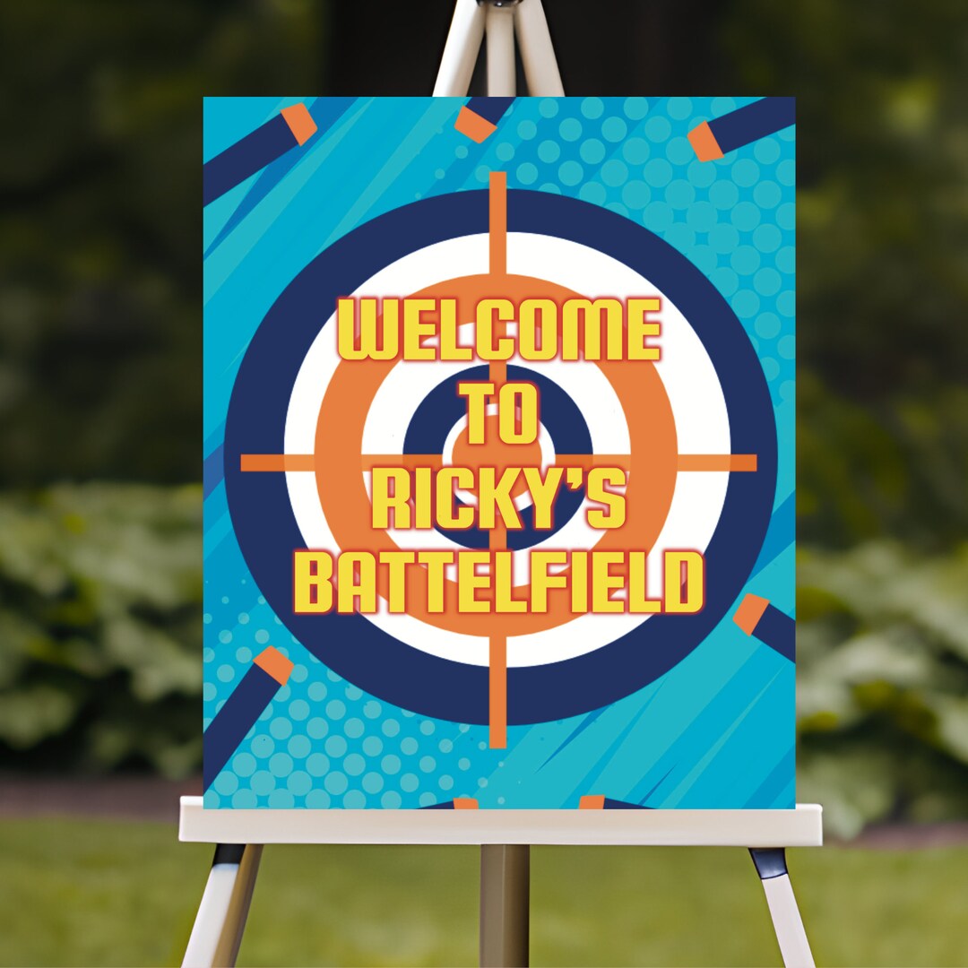 Dart Gun Welcome Sign Birthday Welcome Sign Png Birthday - Etsy