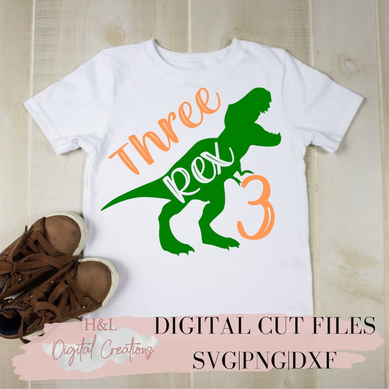 Three Rex Svg 3rd Birthday Svg Dinosaur Svg Kids Birthday - Etsy
