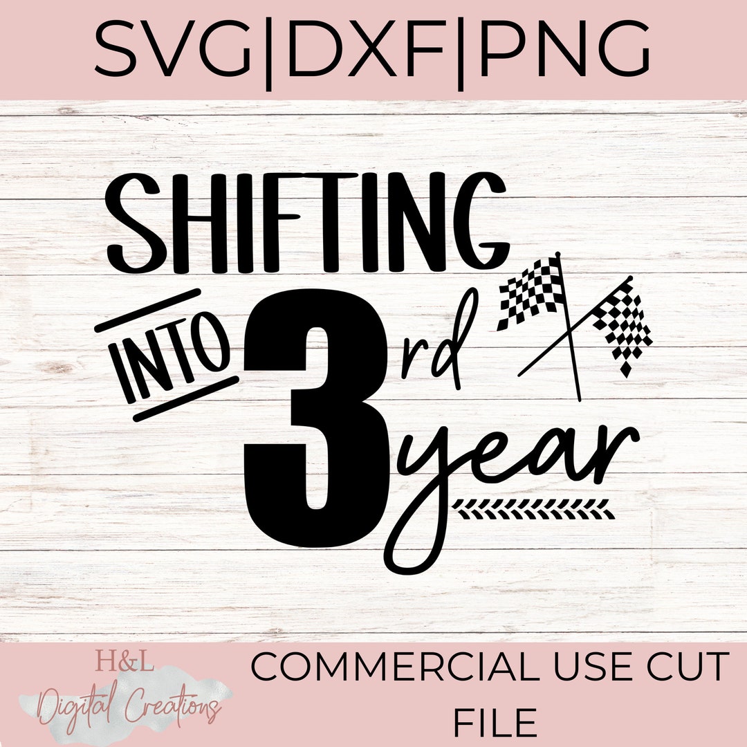 Shifting Into 3rd Year Svg, Third Birthday Svg, Motocross Svg, Birthday ...