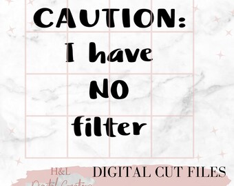 Warning No Filter Svg - Etsy