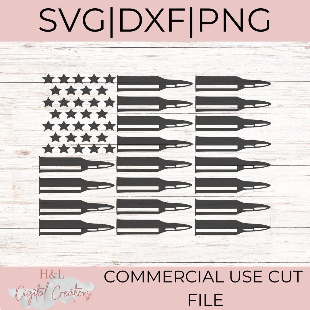 Bullet American Flag Svg, American Flag Svg, Patriotic Flag Svg, Gun ...