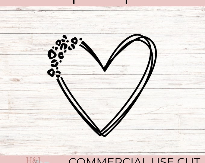 Leopard Print Heart SVG, Heart SVG, Leopard Print SVG, File for Cricut ...